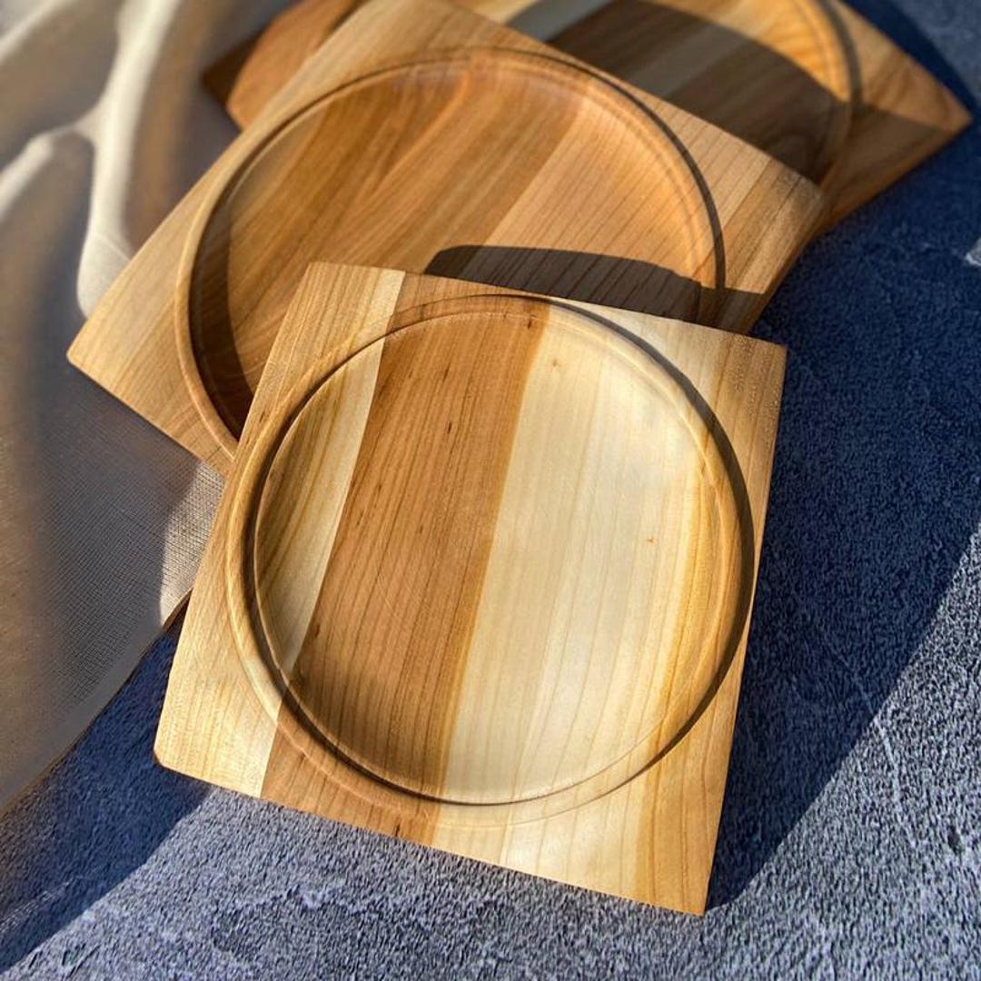 Wooden Square Plate | Handmade Wooden Dish | Square Serving Plate for ...