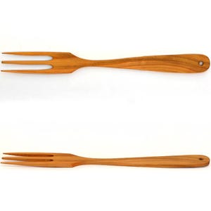 Wooden Fork Barbecue Fork Steak Fork Three-pronged Wooden Utensil ...