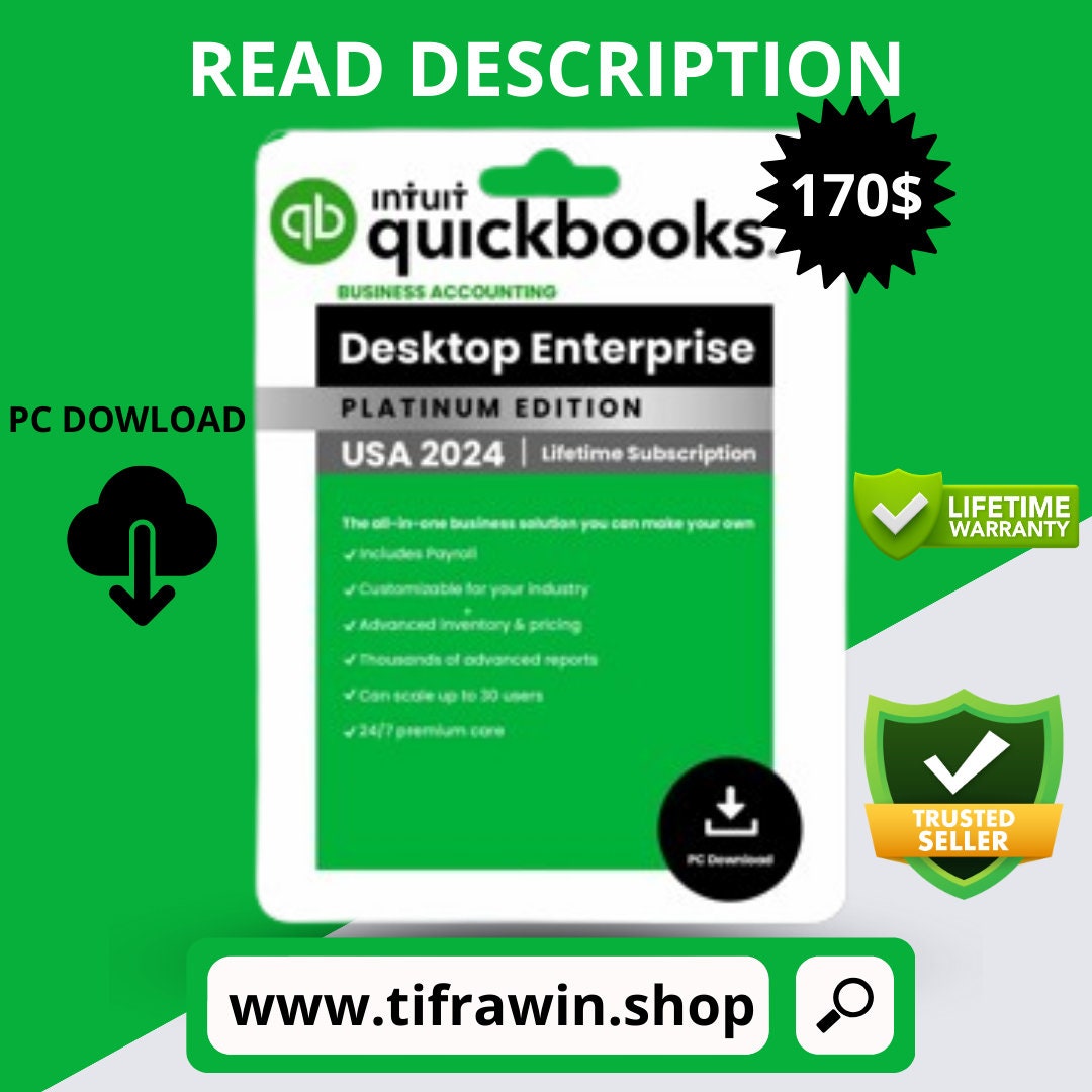 Quickbooks Desktop Pro Plus 2024 No Payroll Included Latest US ...