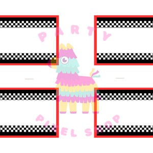 Editable Car Theme Labels, Race Car Birthday Party, Food Labels ...