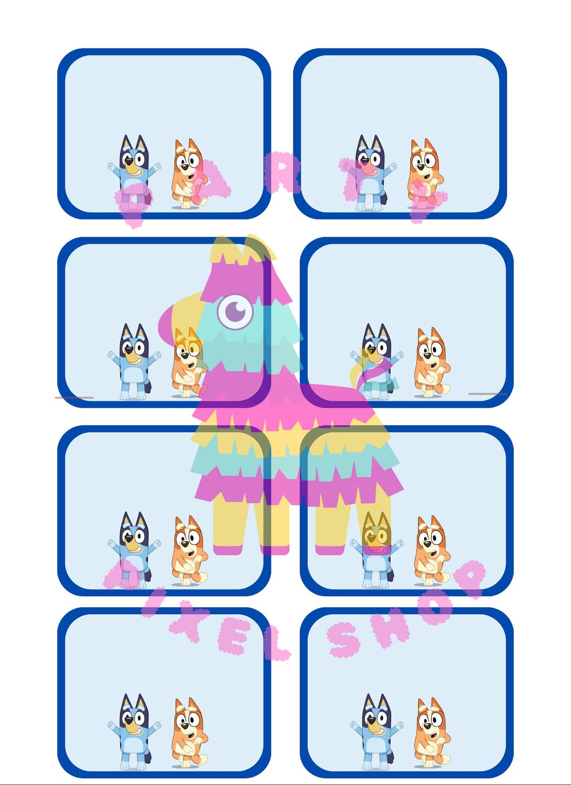 Bluey-inspired Food Labels | Printable Party Tags - Etsy Canada