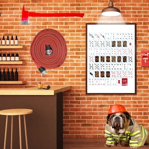 Firefighters Playing Cards Uncut Sheet - Top Firefighter Gift - Man ...