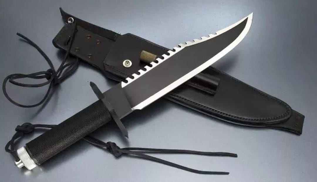 Handcrafted Rambo Knife: Unique, Custom Blade for Survival & Collectors ...