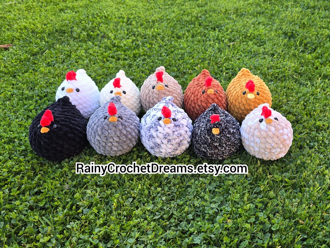Crochet Chickens, Chicken Amigurumi, Chicken Plushie, Chicken Stuffed ...