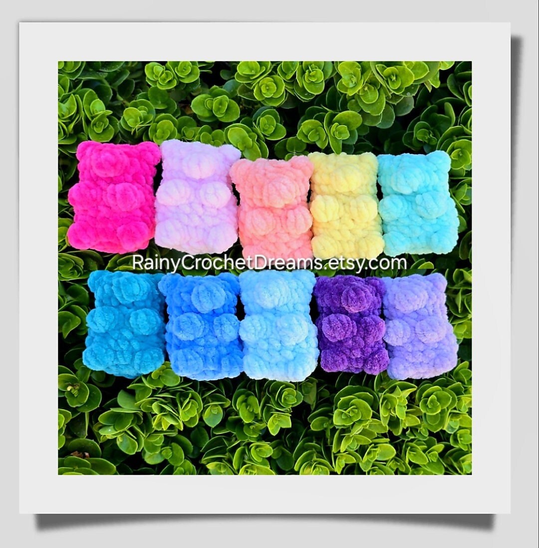 Crochet Gummy Bears Amigurumi Bears, Candy Bears, Colorful Bears ...