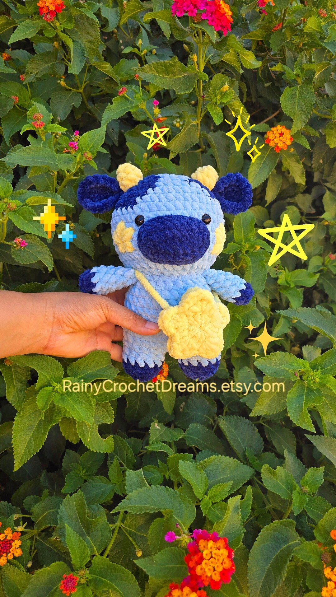 Crochet Cow, STAR COW, Plush Cow, Constellations, Stuffed Animal, Sky, Cow Toy, Night, Space ...
