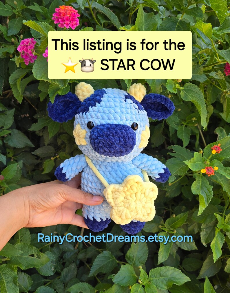 Crochet Cow, STAR COW, Plush Cow, Constellations, Stuffed Animal, Sky ...