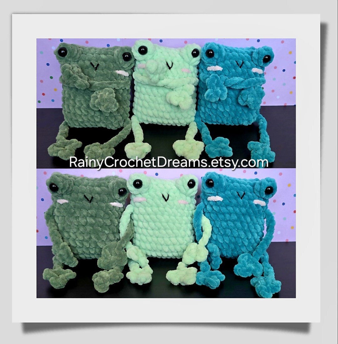 Silly Frogs Crochet Frog, Froggy Plushie, Frog Amigurumi, Frog Stuffed ...