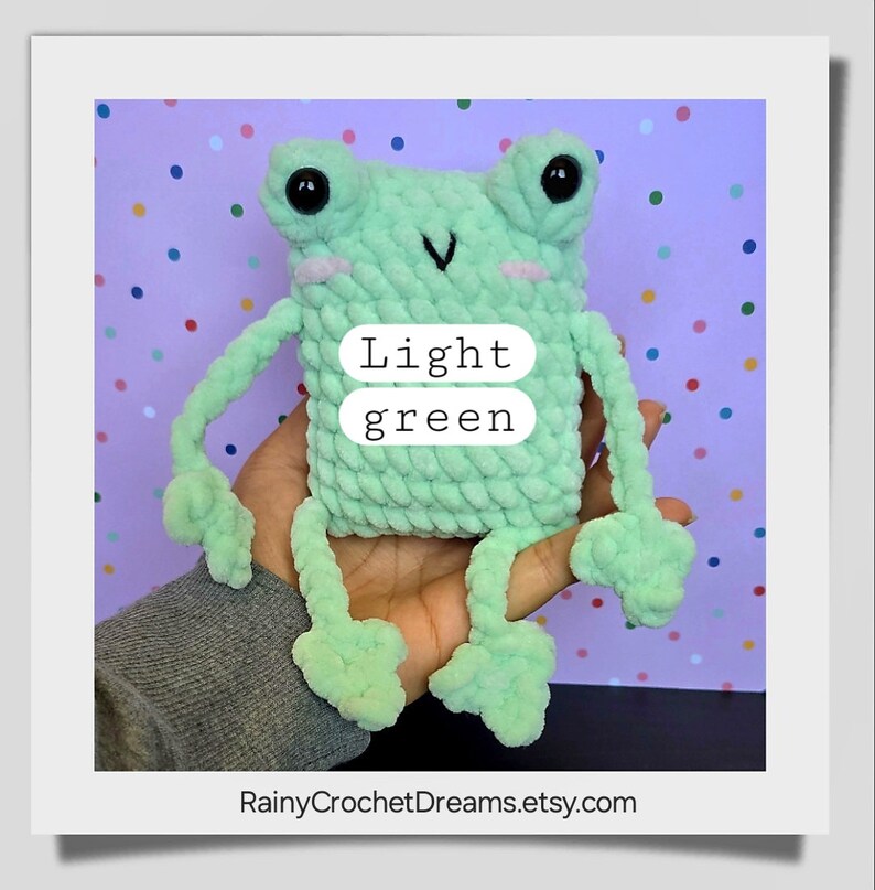 Silly Frogs Crochet Frog, Froggy Plushie, Frog Amigurumi, Frog Stuffed Animal, Frog Toy, Green ...