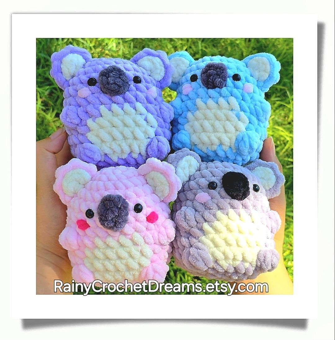 Crochet Koalas Koala Plushies, Koala Amigurumi, Stuffed Animal Koala ...