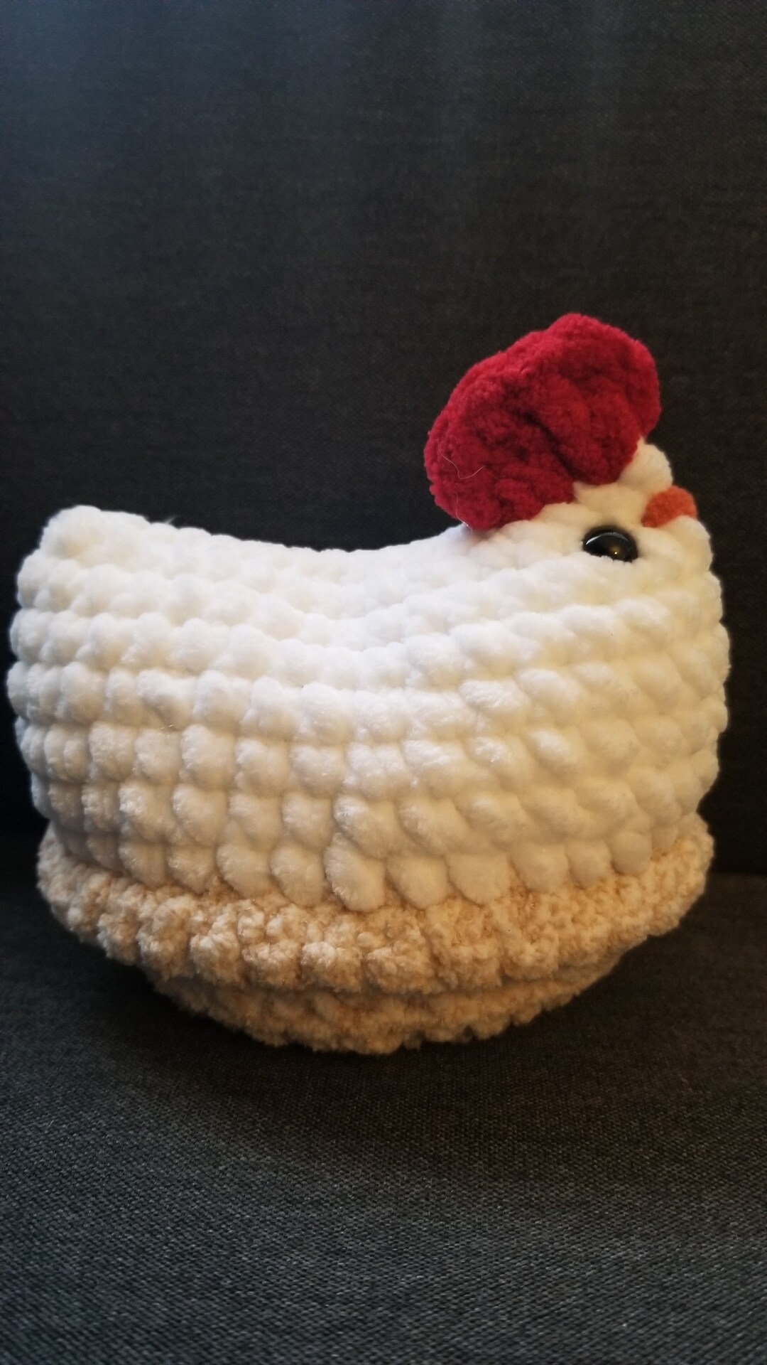 White Chicken in Nest Plushie medium - Etsy