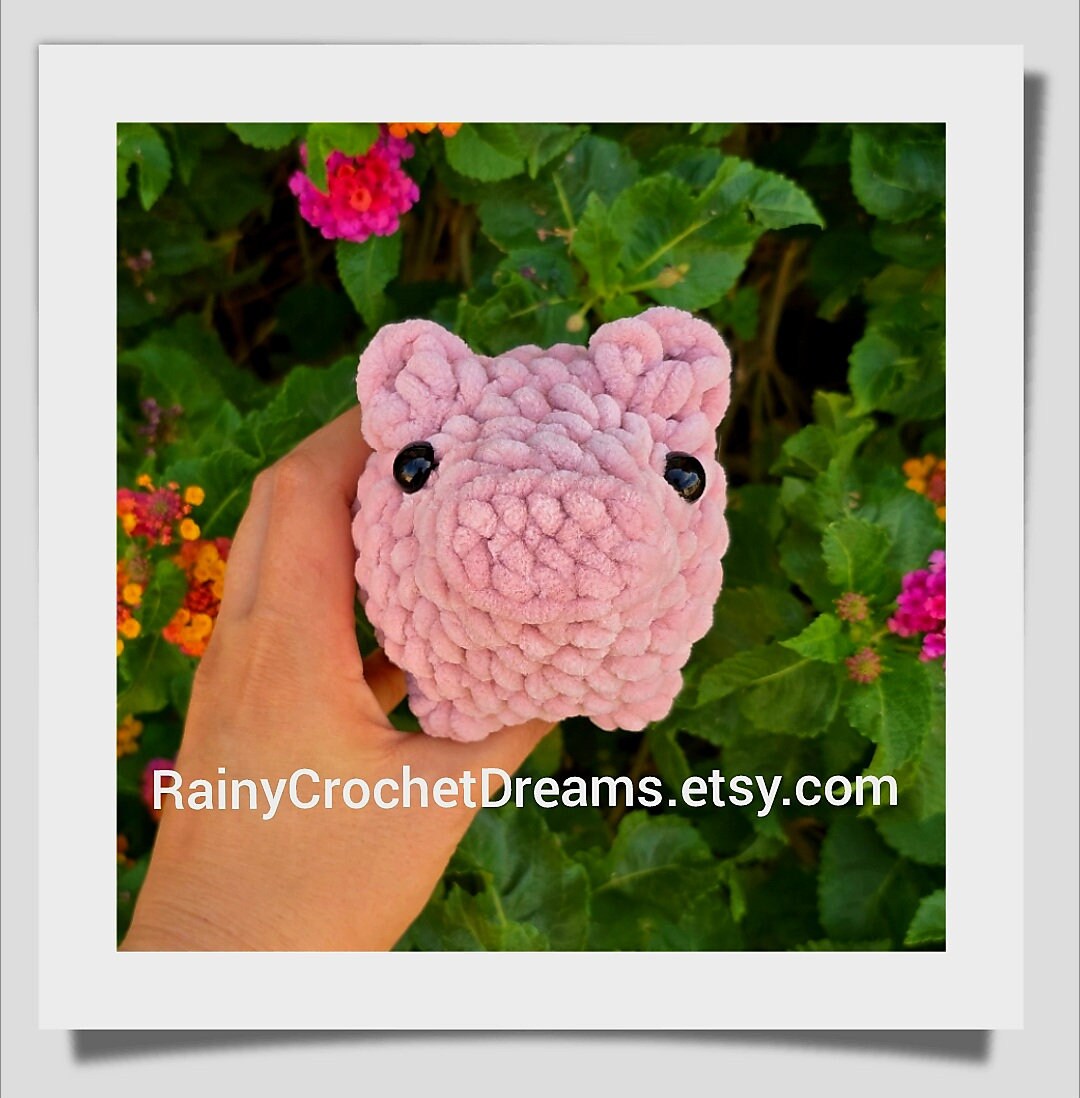 Crochet Pig, Pig Plushie, Pig Amigurumi, Pig Stuffed Animal, Crochet ...