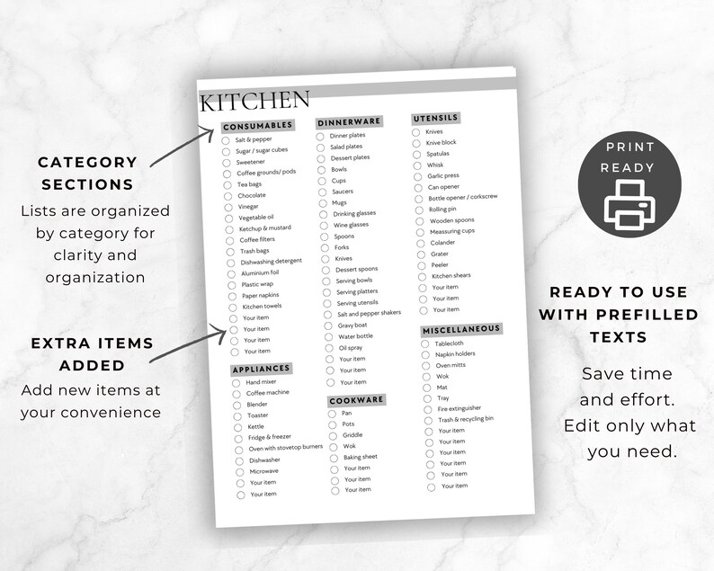 The Complete Airbnb Inventory Checklist, Canva Editable Inventory ...