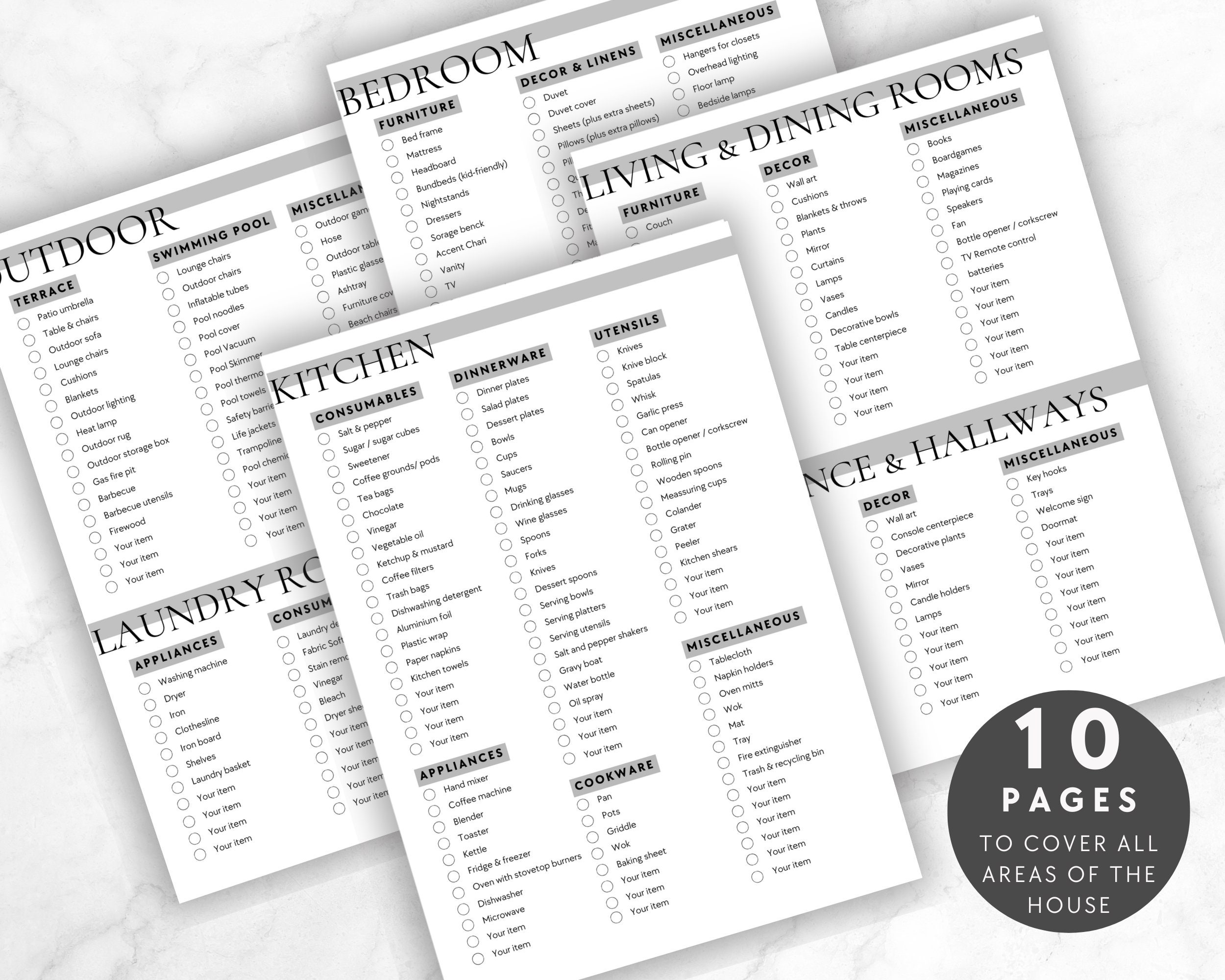 The Complete Airbnb Inventory Checklist, Canva Editable Inventory ...