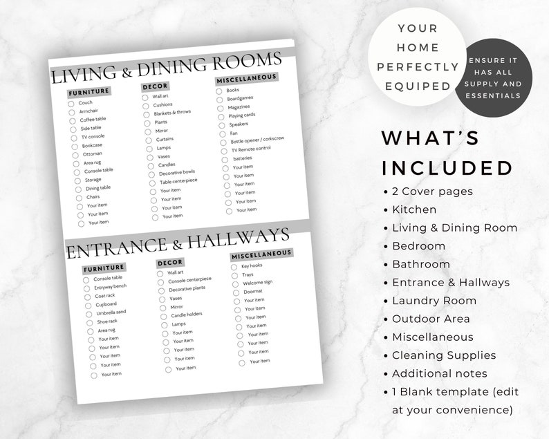 The Complete Airbnb Inventory Checklist, Canva Editable Inventory ...