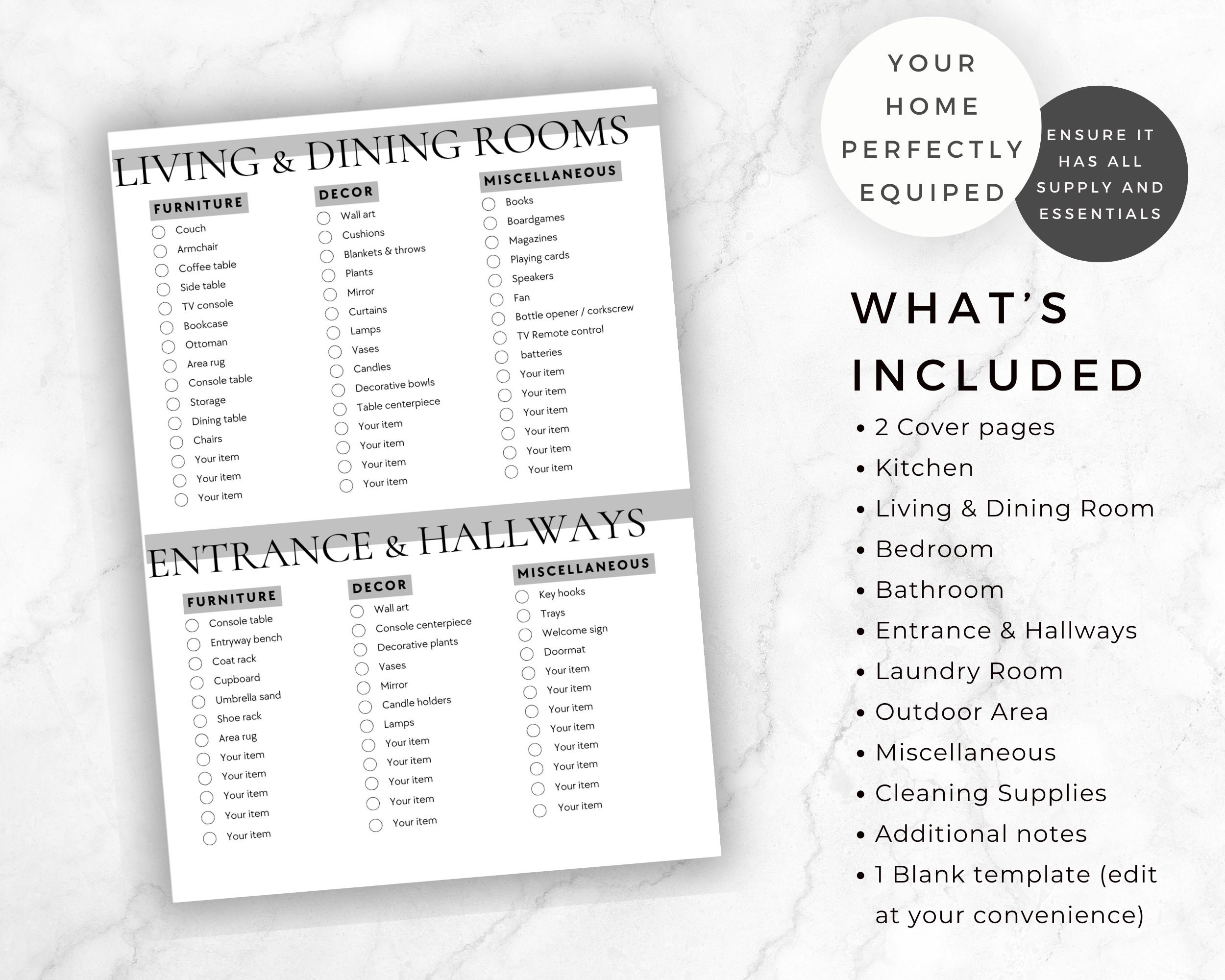 The Complete Airbnb Inventory Checklist, Canva Editable Inventory ...