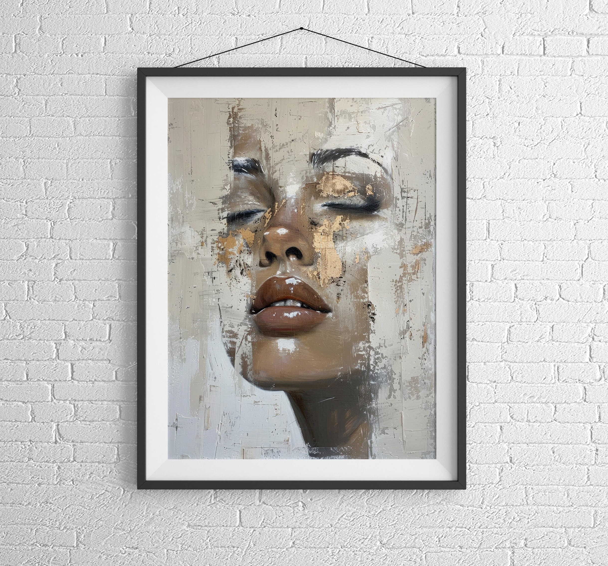 Oil Abstract Face Painting, Woman Face Artwork, Abstract Lady Painting ...