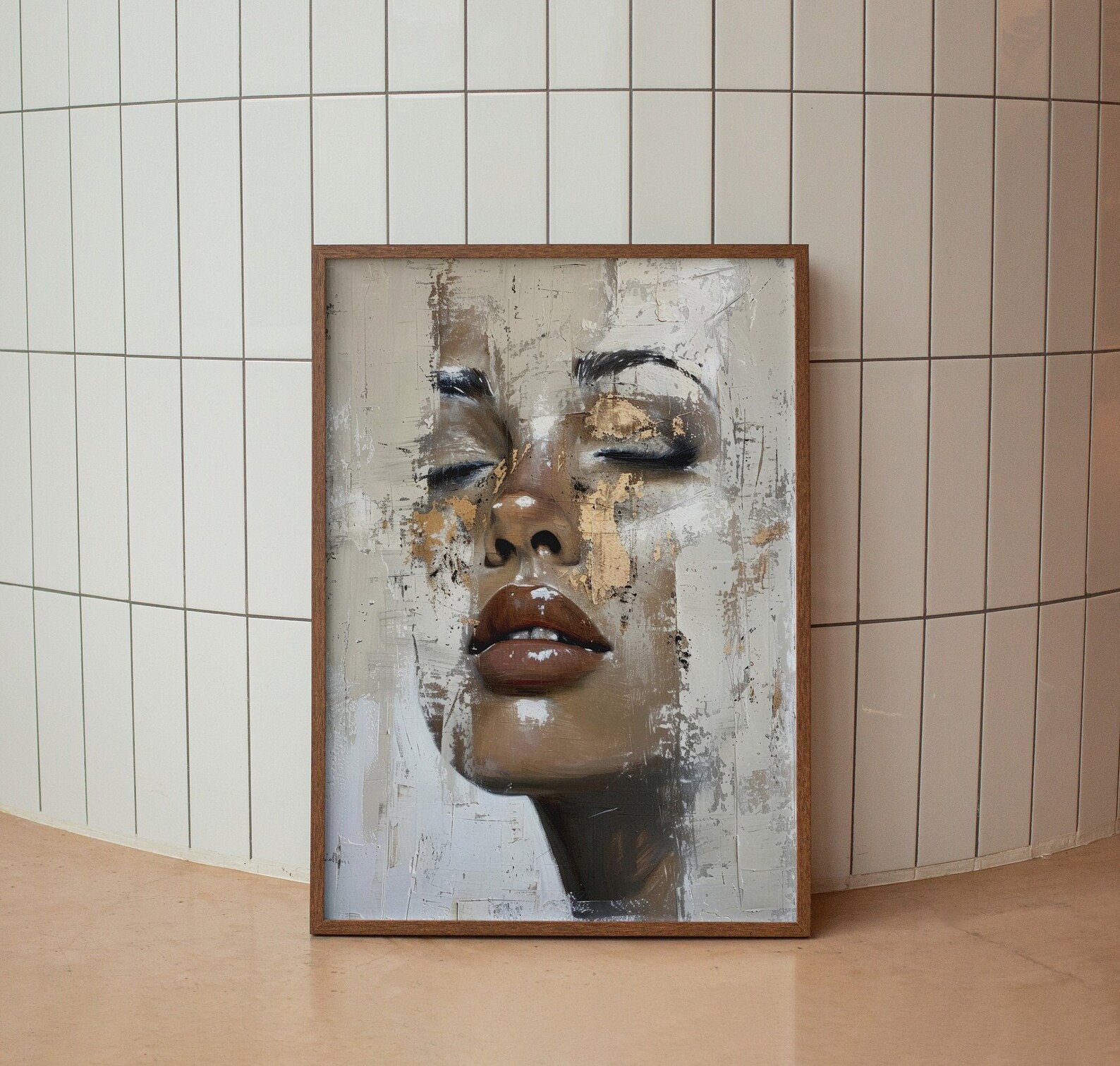 Oil Abstract Face Painting, Woman Face Artwork, Abstract Lady Painting ...