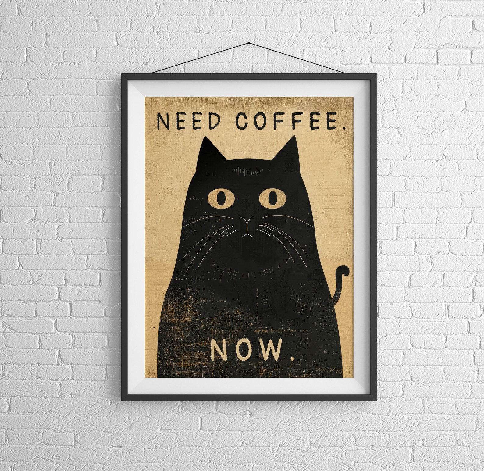 Black Cat Wall Art, Funky Cat Poster, Funny Art, Funny Kitchen Print ...