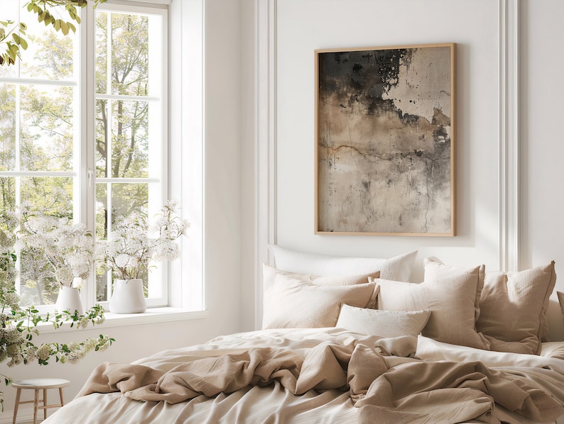 Wabi Sabi Abstract Print, Beige Print Wall Art, Minimalist Painting ...