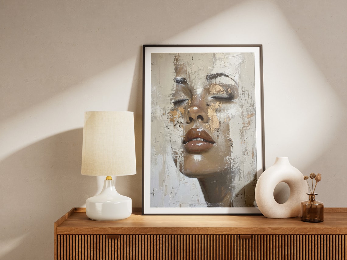 Oil Abstract Face Painting, Woman Face Artwork, Abstract Lady Painting ...
