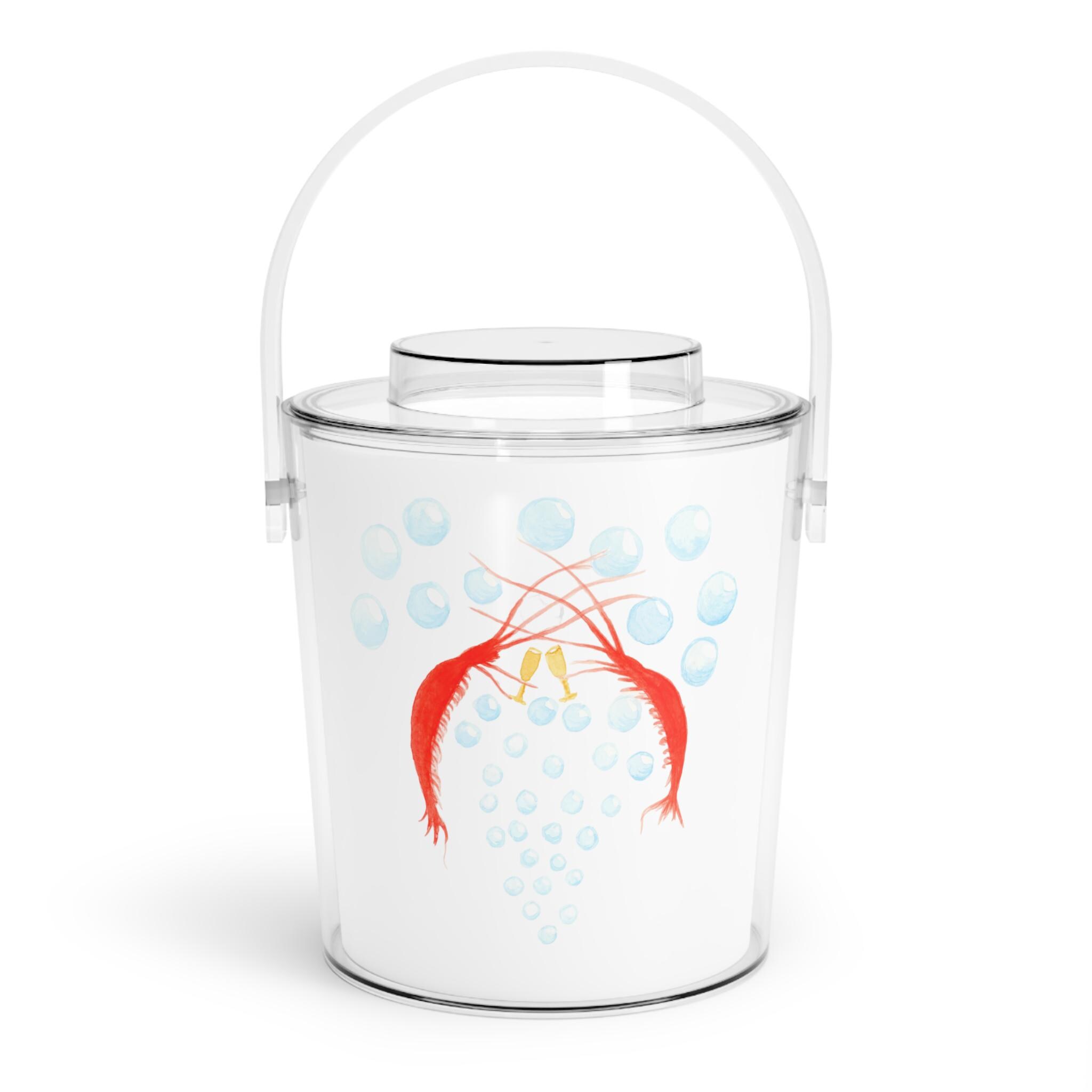 Watercolor Shrimp Toast Ice Bucket With Tongs - Etsy