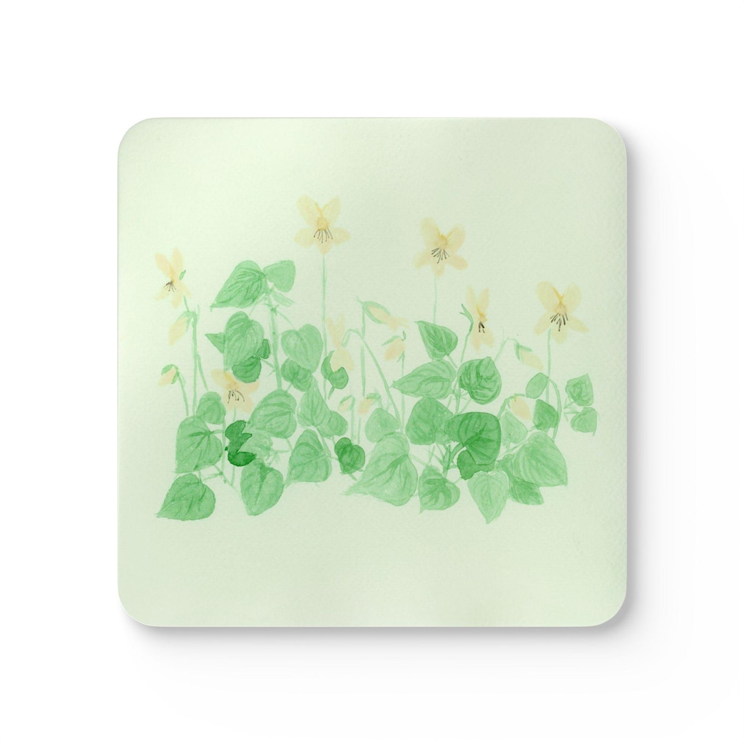 Watercolor Violets (viola Striata) Corkwood Coaster Set - Etsy