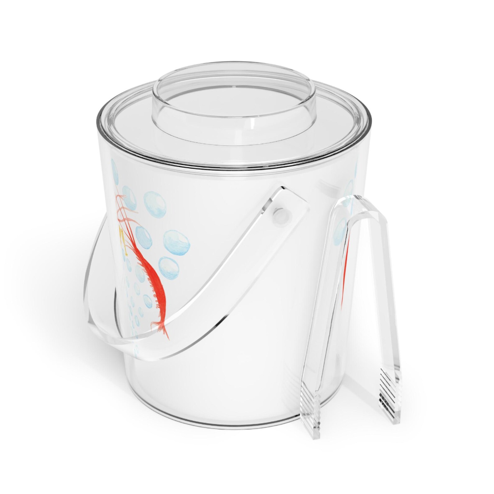 Watercolor Shrimp Toast Ice Bucket With Tongs - Etsy