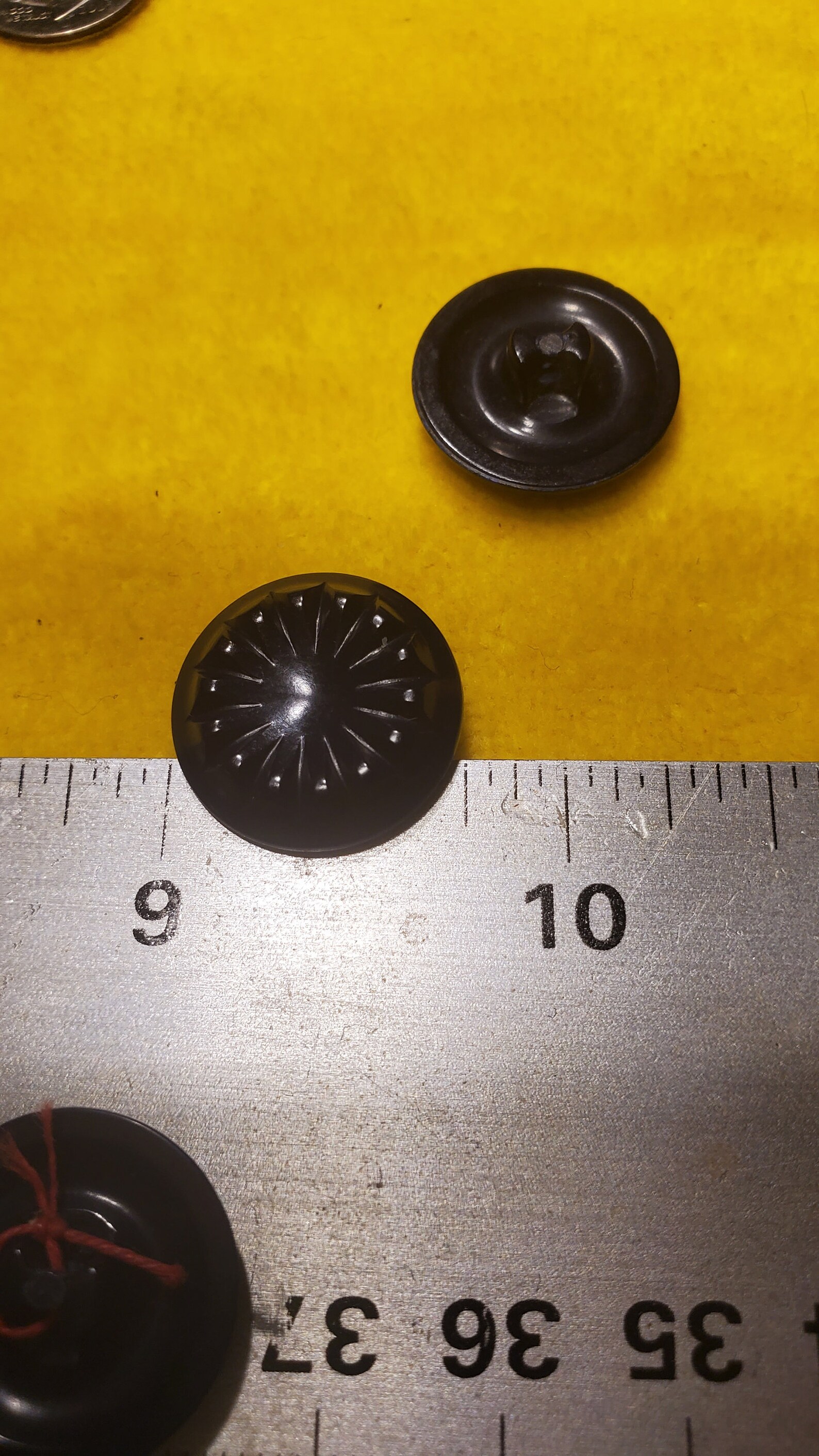 5 Gutta Percha Mourning Buttons - Etsy