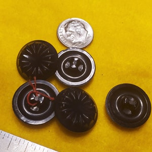 5 Gutta Percha Mourning Buttons - Etsy