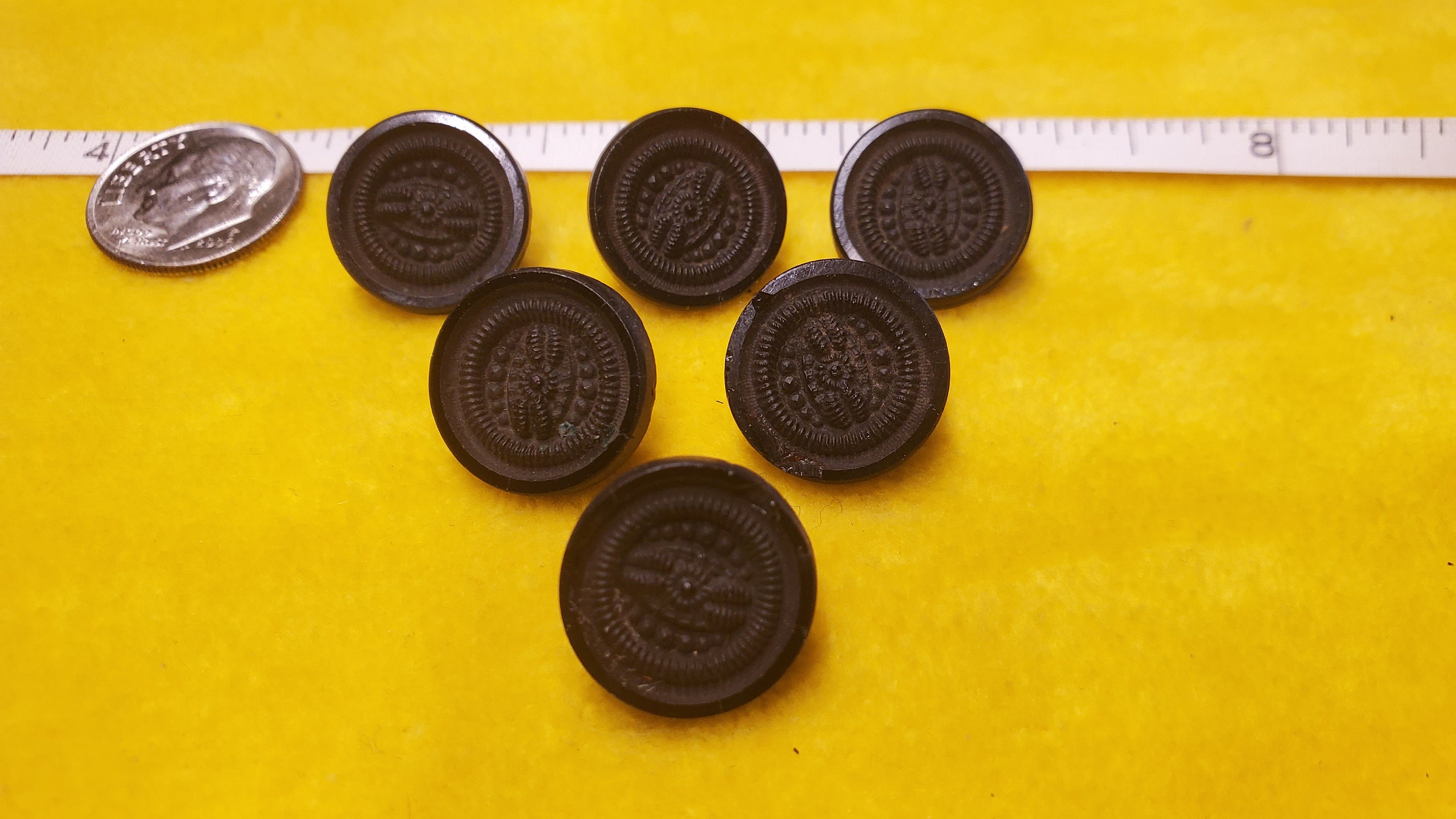 Six Jet Victorian Mourning Buttons Matching - Etsy