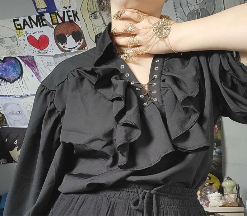 Renaissance Faire Men Pirate Shirt, Medieval Viking Larp Tunic, Ren ...