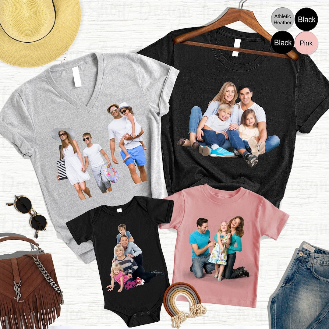 Custom Family Shirts,custom Photo Gift,personalized Gift Tee,picture ...