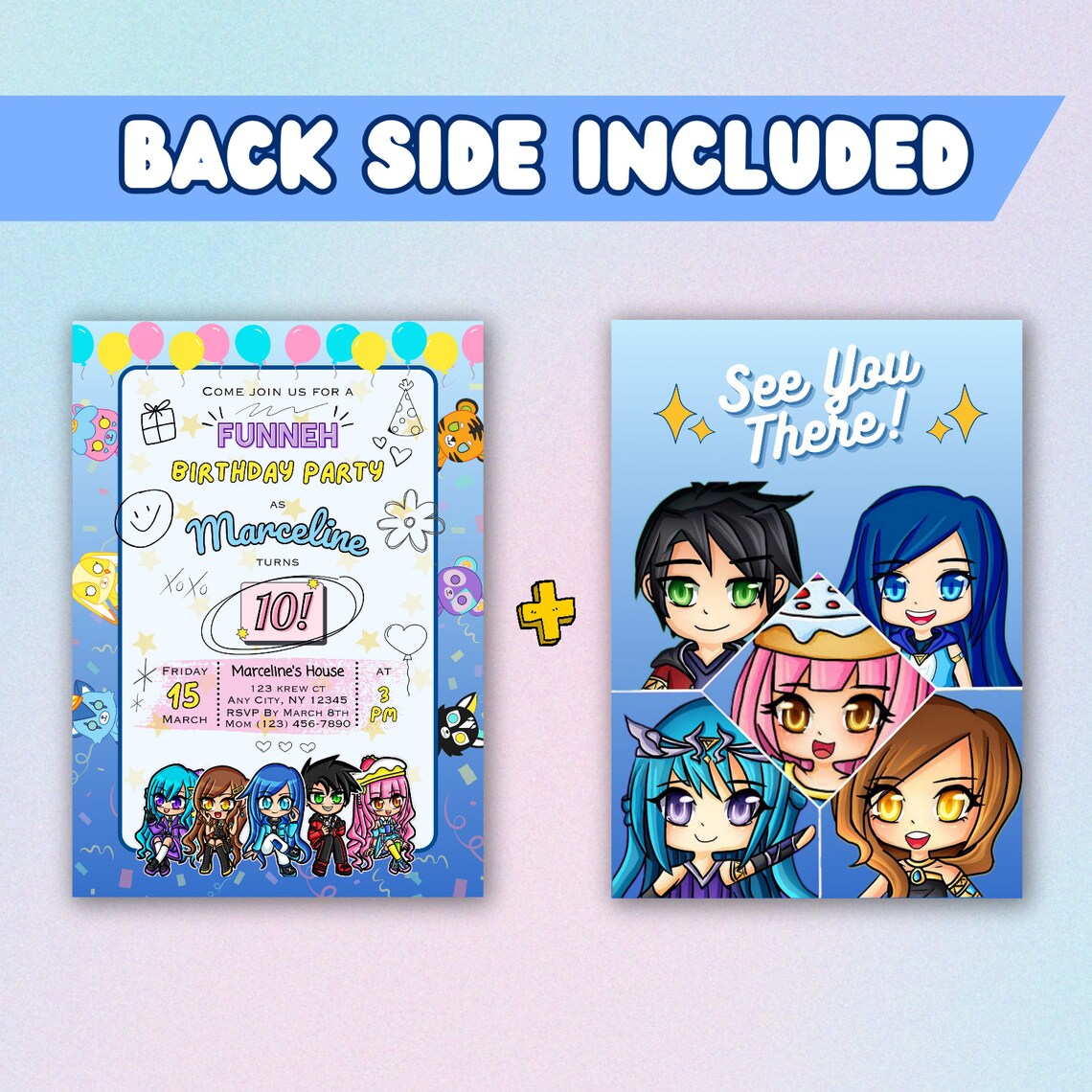 Itsfunneh, Funneh Krew, Editable Printable Birthday Party Invitation ...