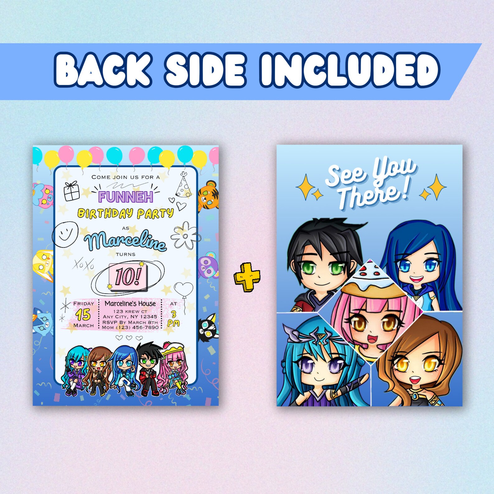 Itsfunneh, Funneh Krew, Editable Printable Birthday Party Invitation ...