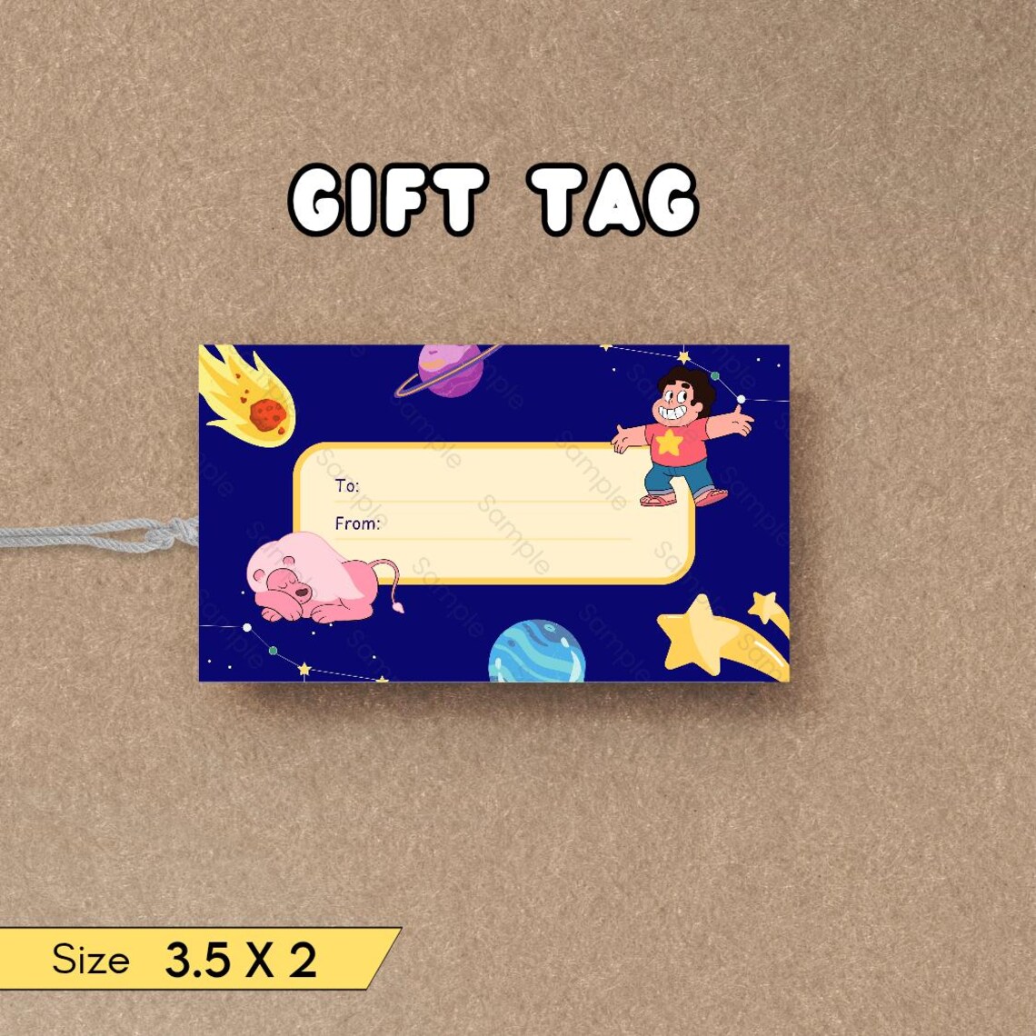 Steven Universe Gift Tag, Editable, Printable, Editable in Canva, Boys ...