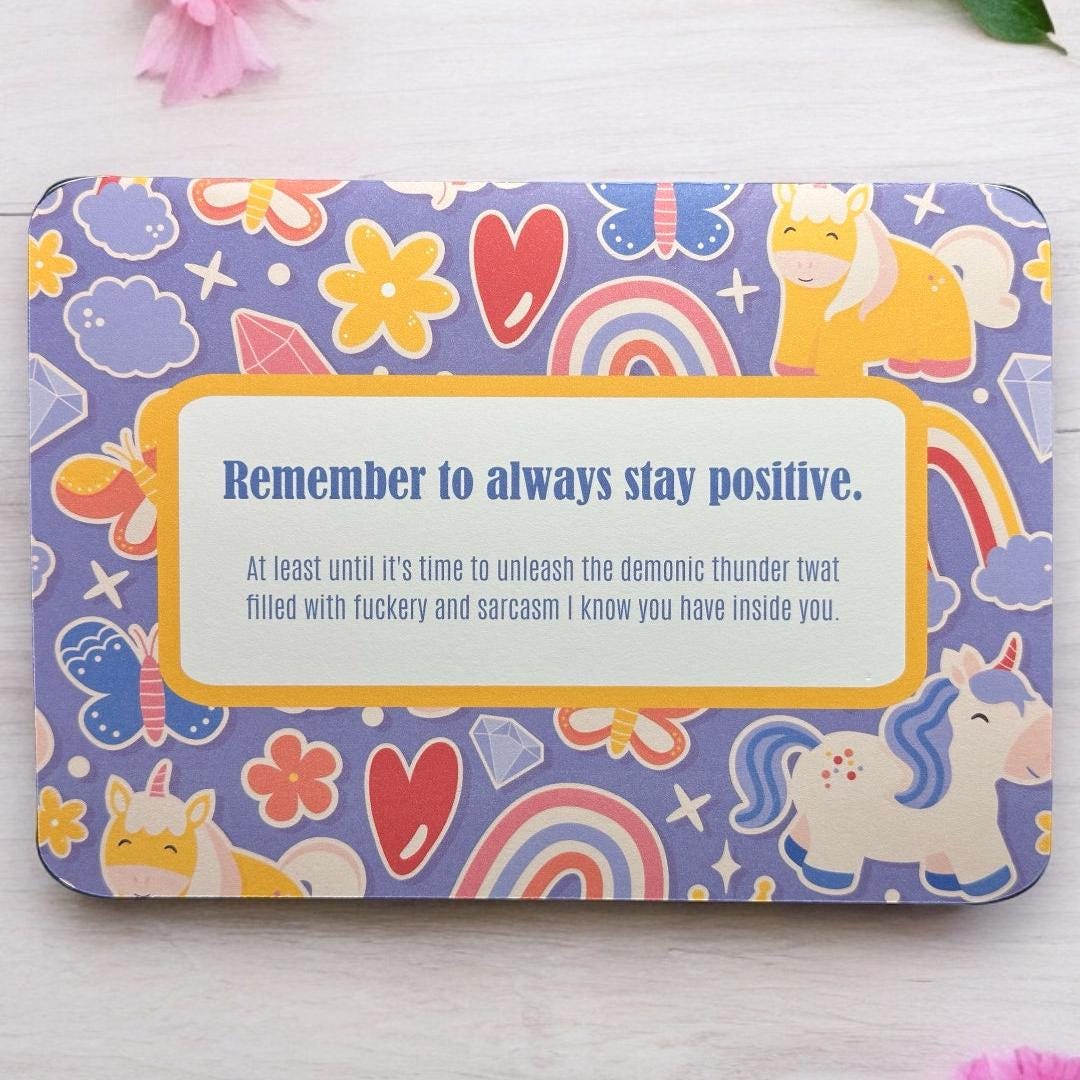 Be Positive Until ... | 5x7 Blank Greeting Card | Encouragement With an ...