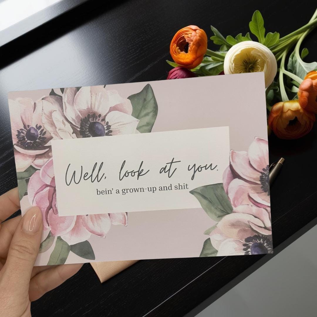 Funny Grown-up Greeting Card | Sassy Congrats Card (5x7) - Etsy