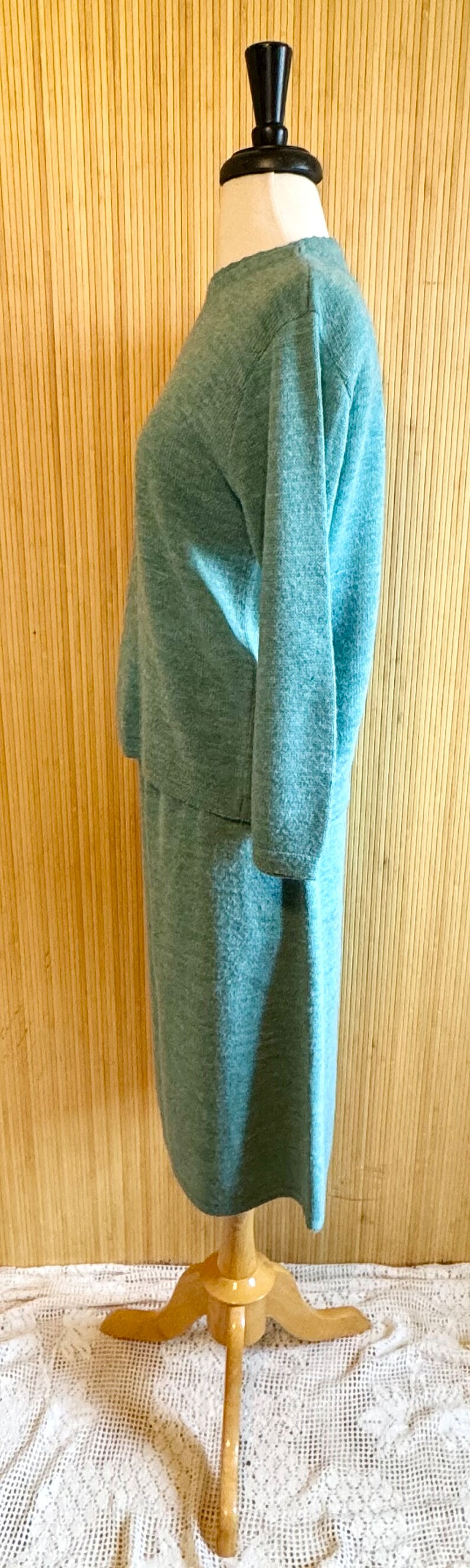 1960s Bobbie Brooks Robins Egg Blue Sweater & Knit Skirt Set - Etsy