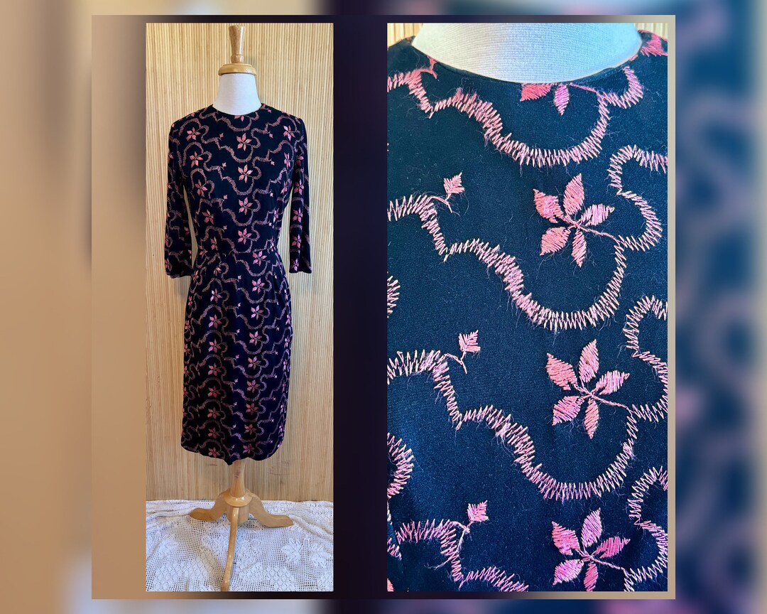 1960’s Meg Madison Embroidered Dress - Etsy