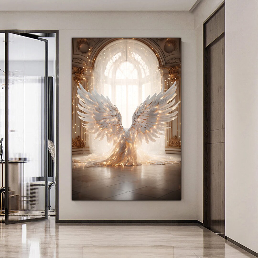 Angel Painting, Angel Wall Art, Angel Home Decor, Angel Ready to Hang ...