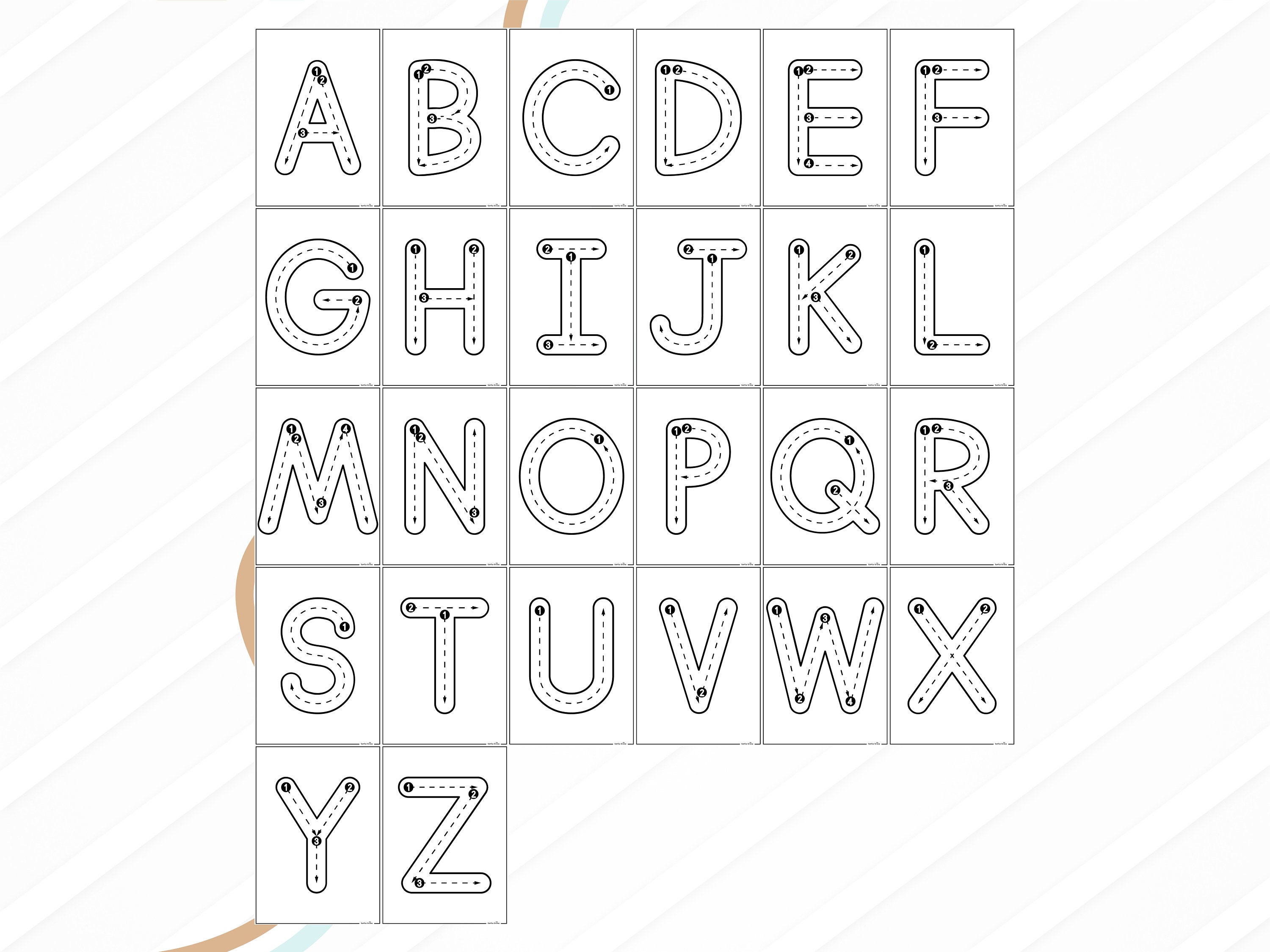 ABC Tracing, Alphabet Tracing, Trace Letters, Trace Numbers, Printable ...