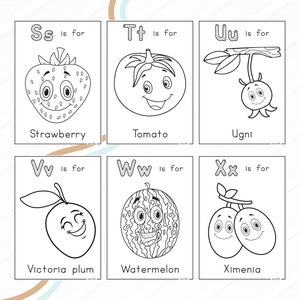 ABC Tracing, Alphabet Tracing, Fruits and Vegetables Coloring Book ...