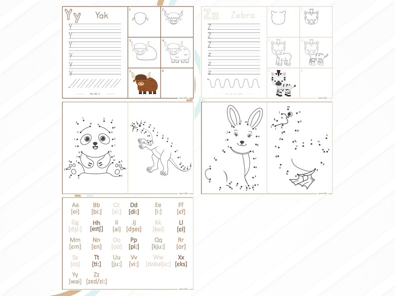 ABC Tracing, Alphabet Tracing, Coloring Book, Activity Book, Learn to ...
