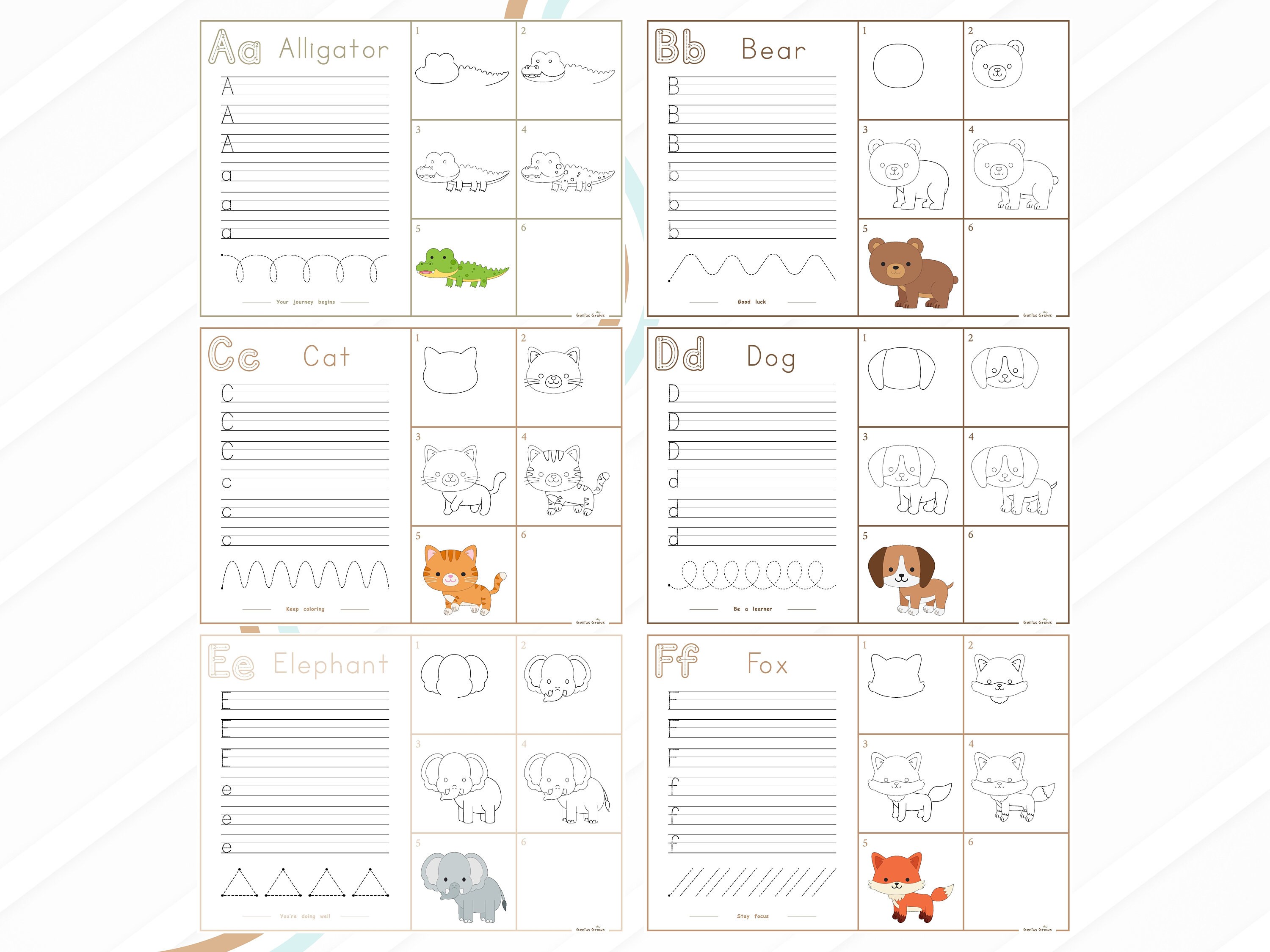 ABC Tracing, Alphabet Tracing, Coloring Book, Activity Book, Learn to ...