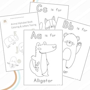 ABC Tracing, Alphabet Tracing, Animal Coloring Book, Printable Coloring ...