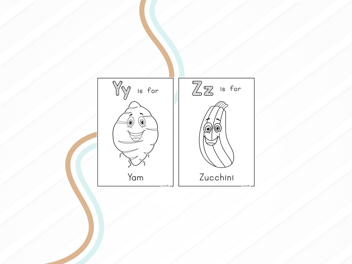 ABC Tracing, Alphabet Tracing, Fruits and Vegetables Coloring Book ...