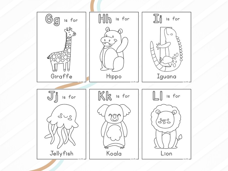 ABC Tracing, Alphabet Tracing, Animal Coloring Book, Printable Coloring ...