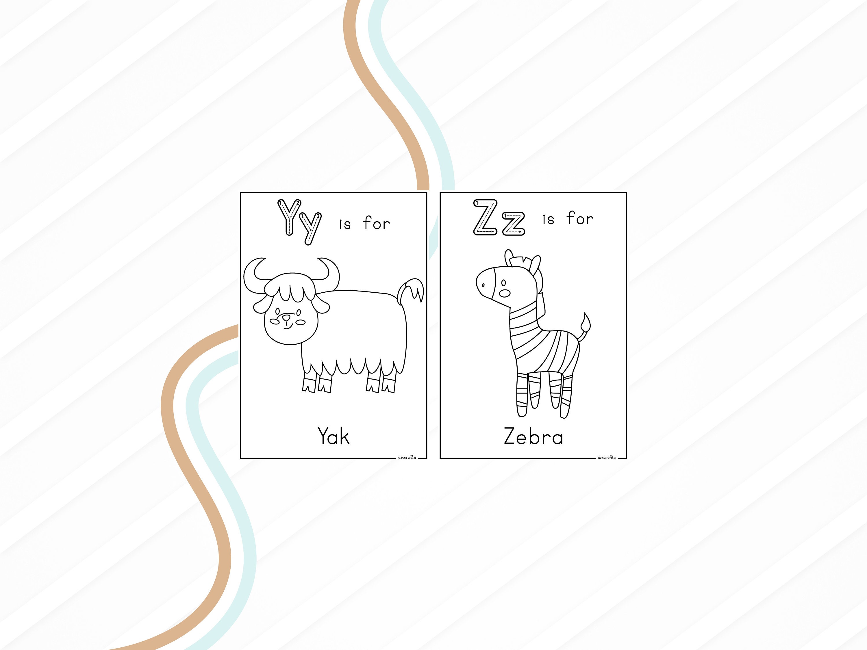 ABC Tracing, Alphabet Tracing, Animal Coloring Book, Printable Coloring ...