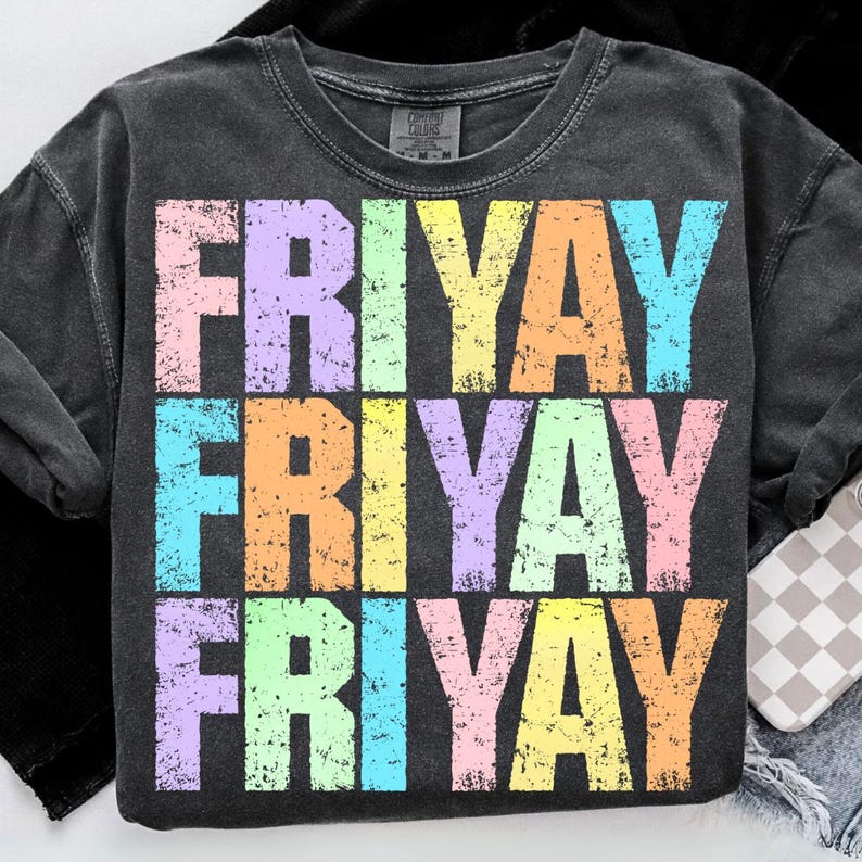 Happy Friyay Png, Retro Friyay Png, Trendy Friday Png, Teacher Shirt ...
